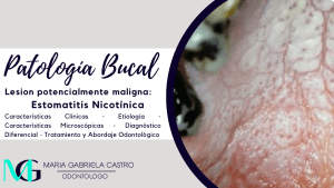 Estomatitis Nicotínica. Características Clínicas, Etiología ...